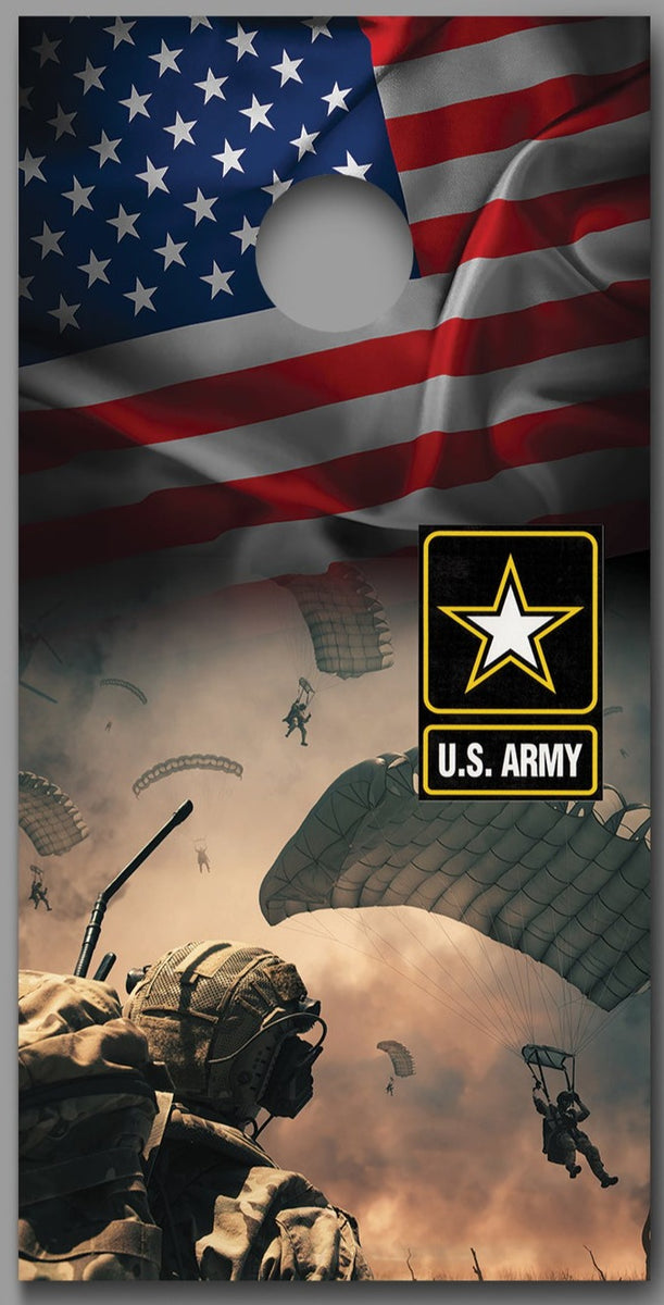 Go Army American Flag Corn hole Wraps Decals – Let's Print Big