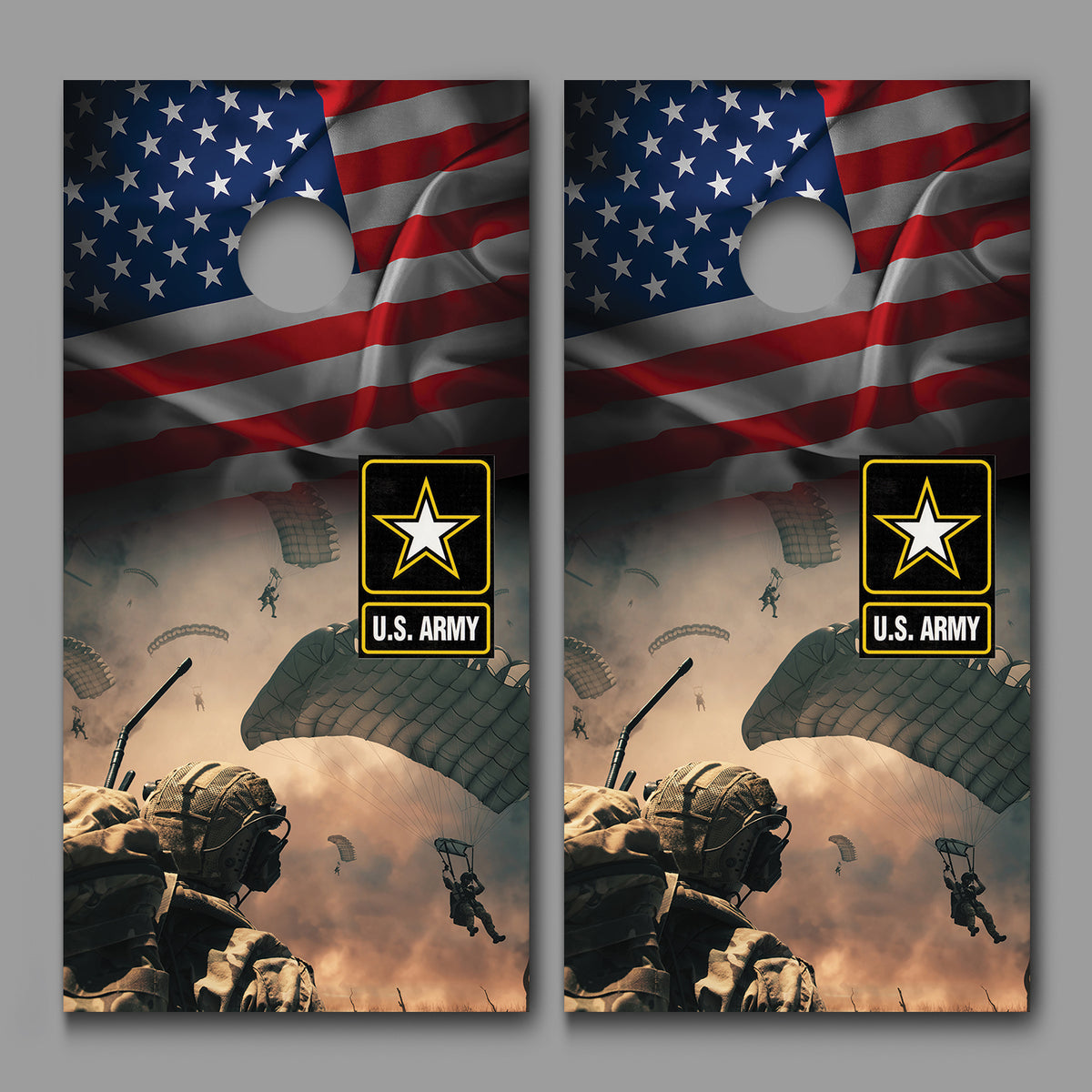 Go Army American Flag Corn hole Wraps Decals – Let's Print Big