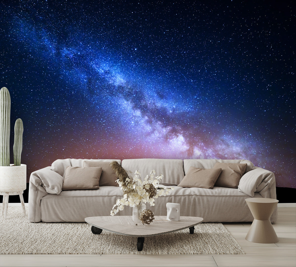 Milky Way and the Mountains Wall Mural – Let's Print Big