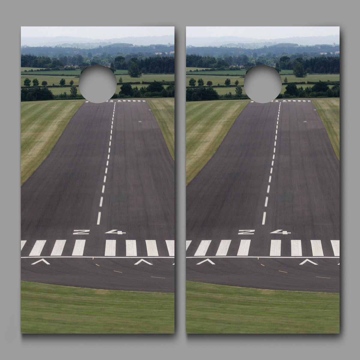 Runway 24 Landing Design Cornhole Board Decal Wraps – Let's Print Big