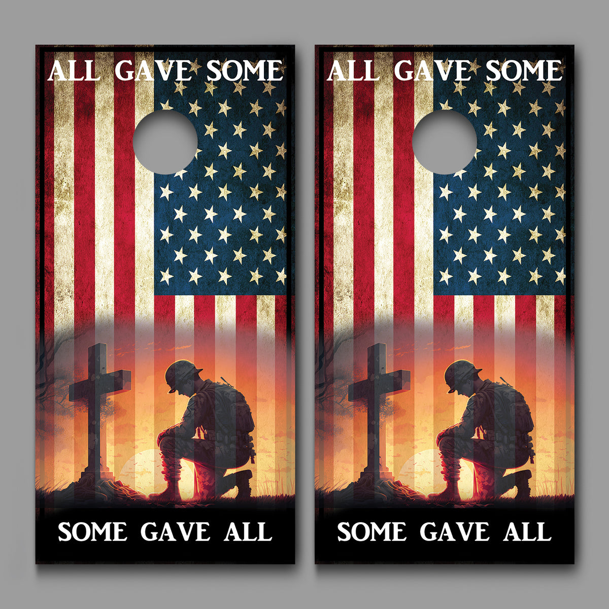 All Gave Some - Some Gave All Flag Corn hole Wraps Decals – Let's Print Big