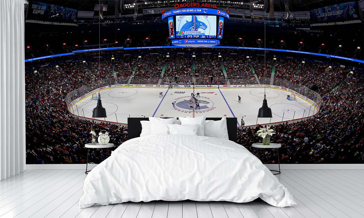 Vancouver Canucks Arena Wallpaper Hockey Wall Mural – Let's Print Big