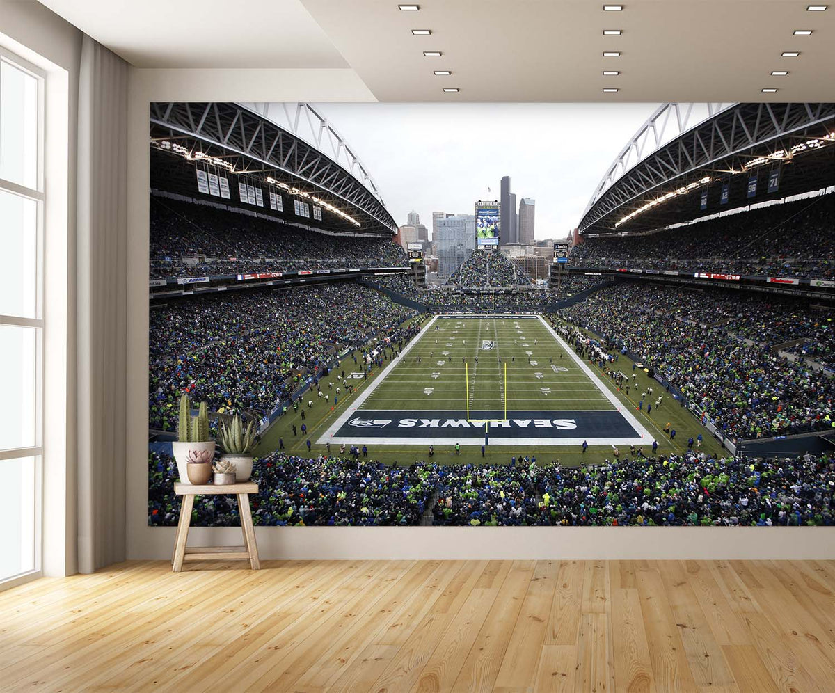 Lumen Stadium Wallpaper Field Football Stadium Wall Mural – Let's Print Big