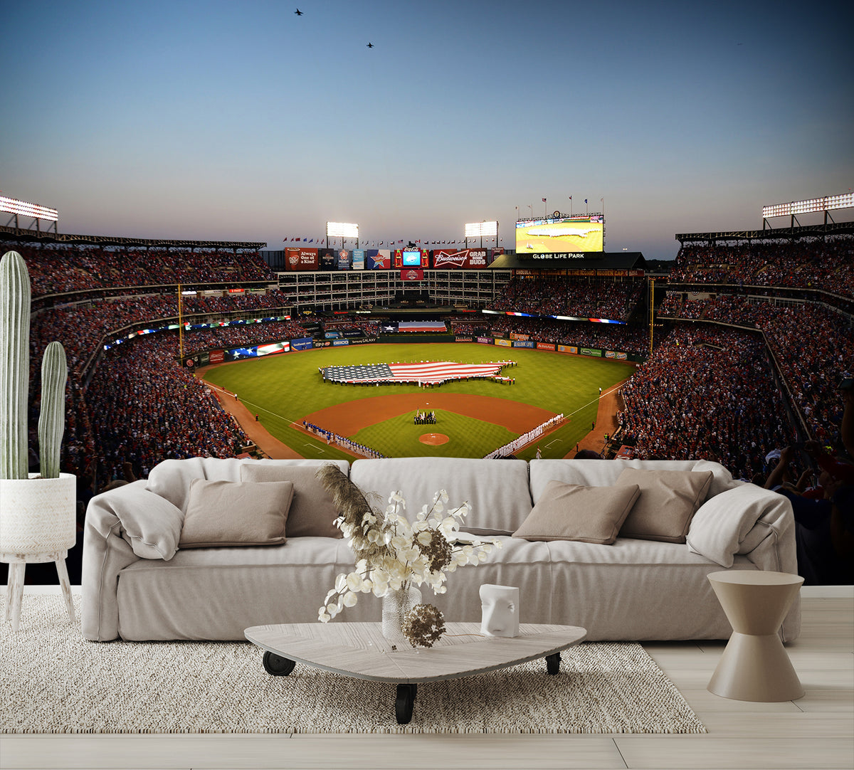 Globe Life Field Baseball Diamond Custom Designed Wallpaper – Let's ...