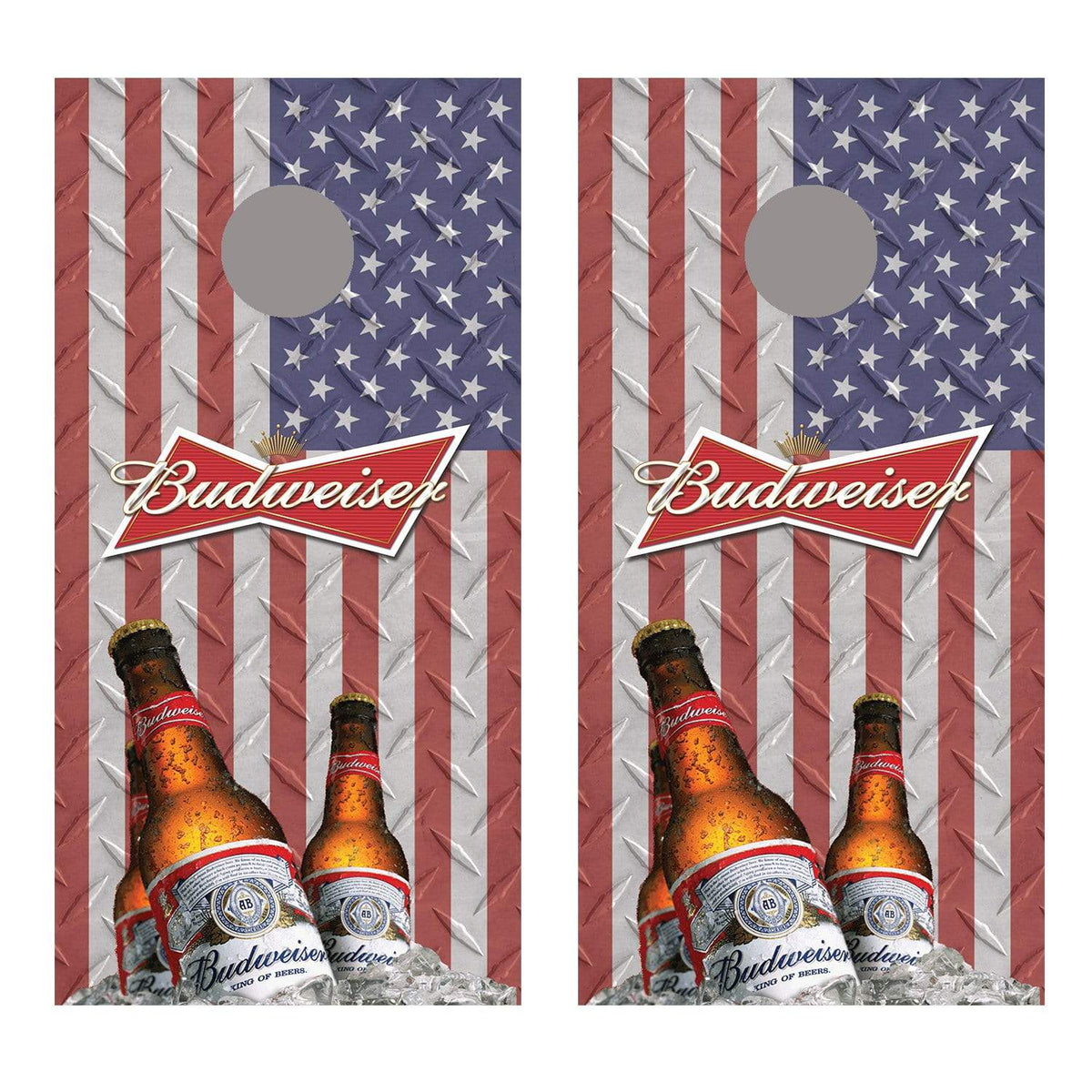Budweiser Flag Bottle Design Version B corn hole board decal wrap – Let ...