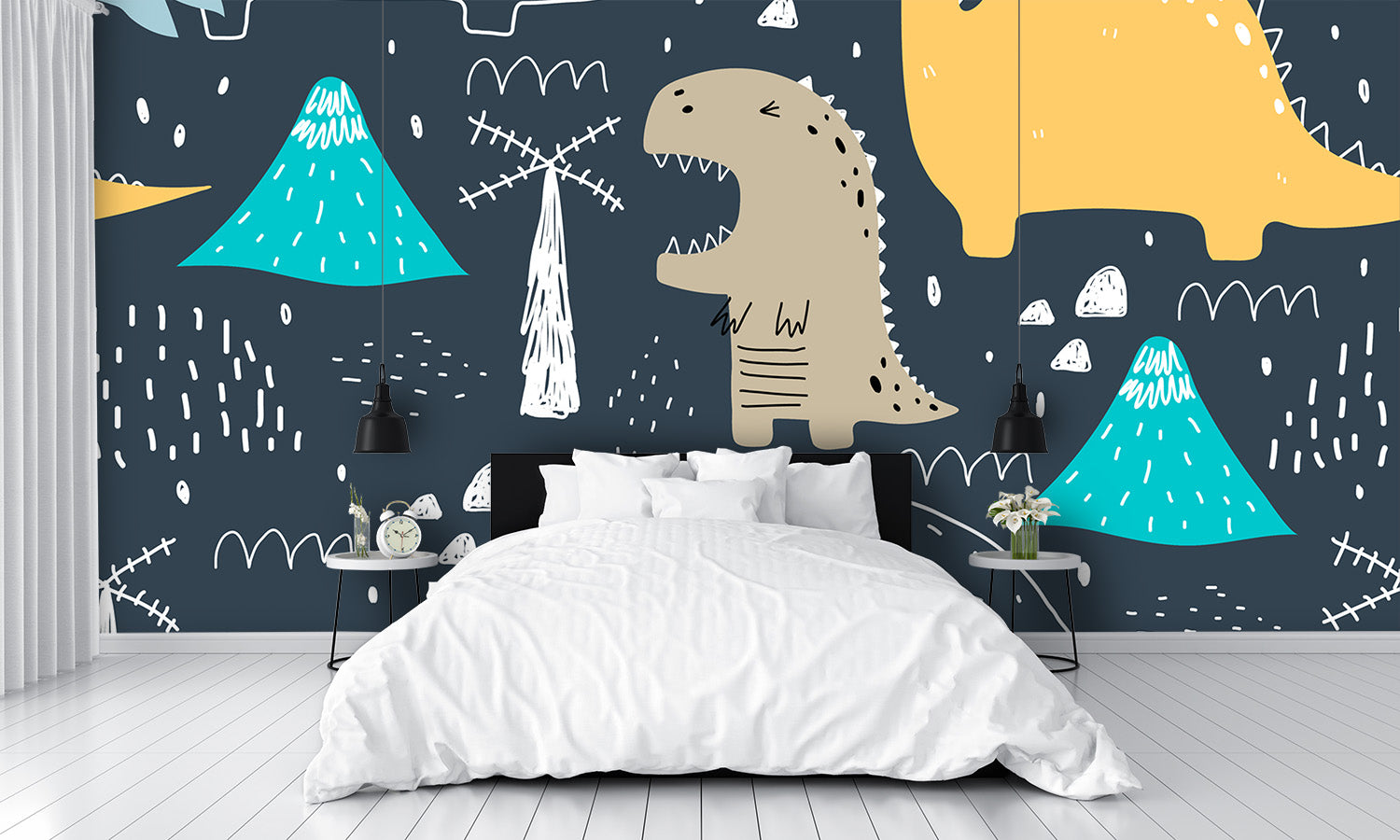Cartoon Dinosaurs Wall Mural – Let's Print Big