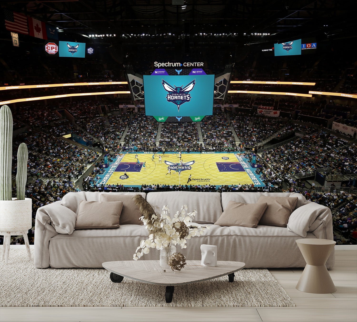 Spectrum Center Basketball Arena Wall Mural – Let's Print Big