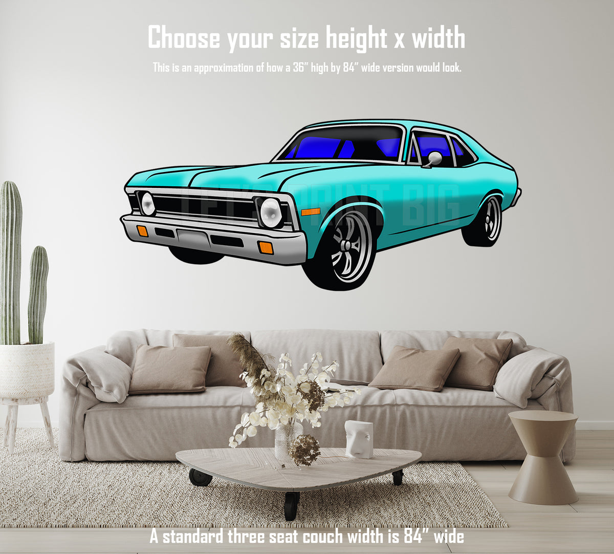 Car Art Nova Vector 2 Angle Wall Decal – Let's Print Big