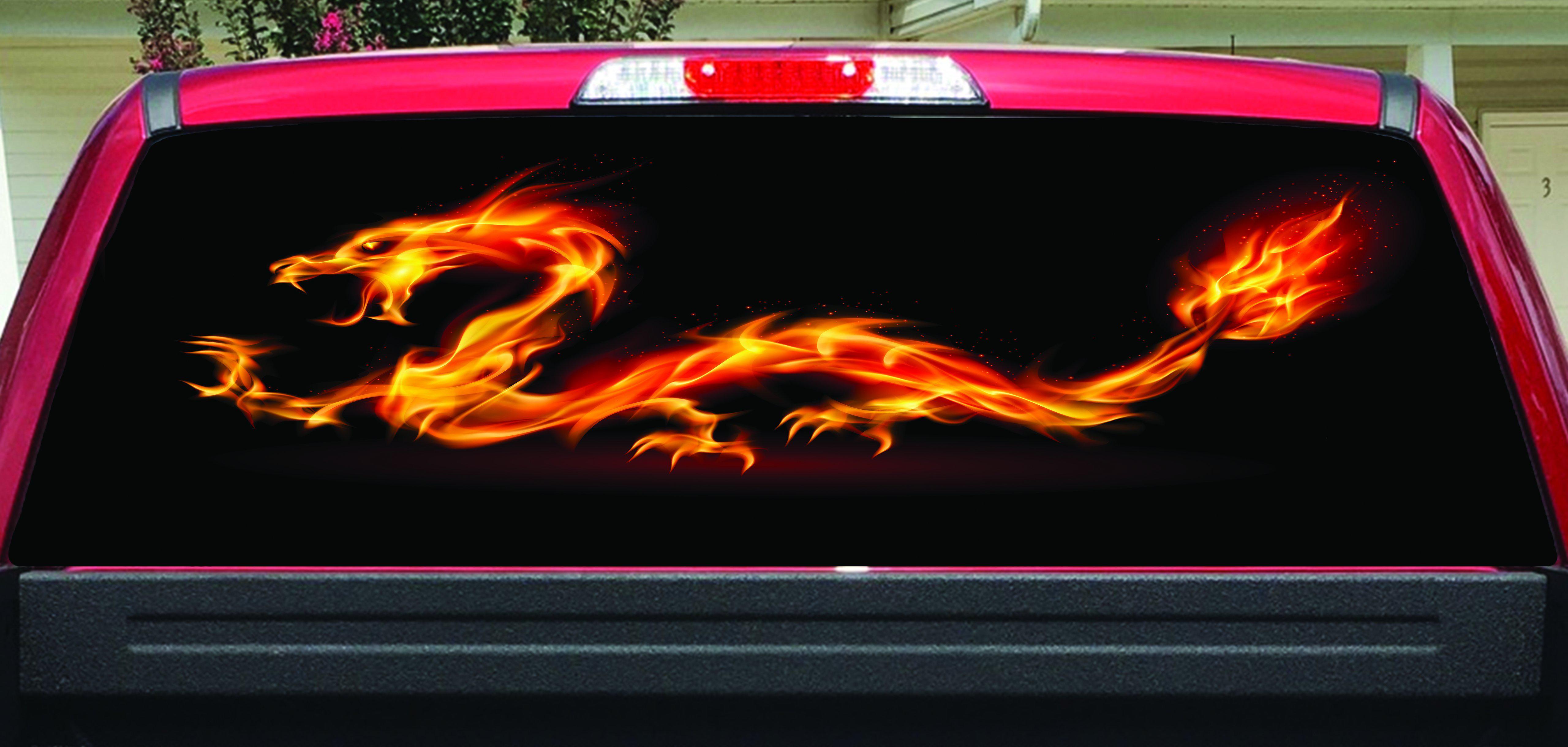 Fire Dragon Rear Window Decal – Let's Print Big