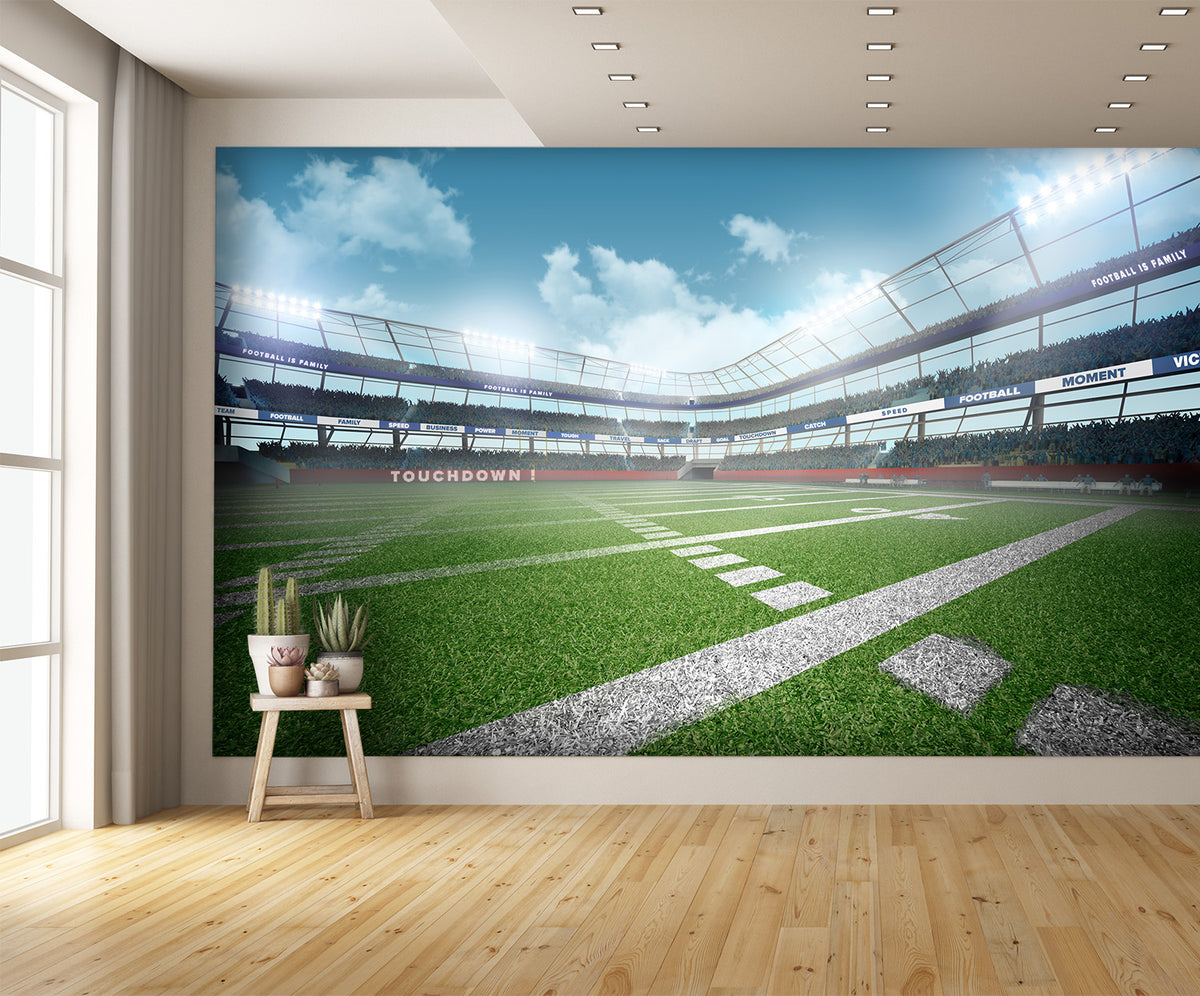 Football Stadium View Wall Mural – Let's Print Big
