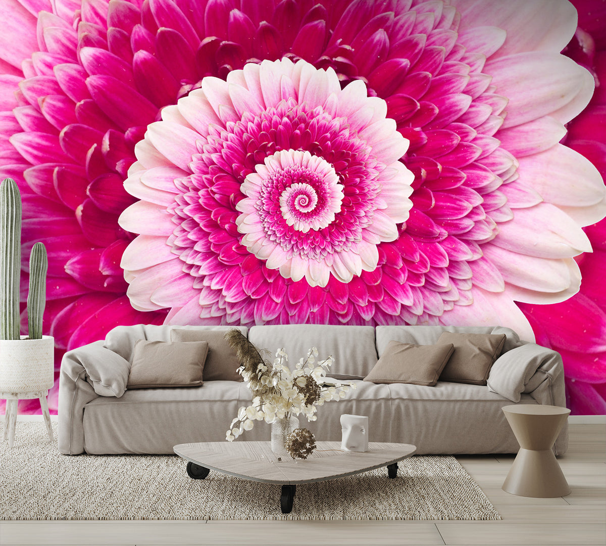 Gerber Flower Infinity Spiral Wall Mural – Let's Print Big