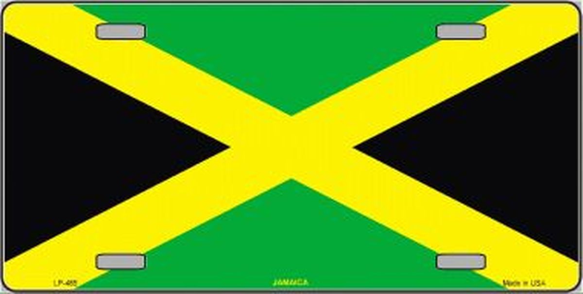Jamaica Flag License Plate Car Tag – Let's Print Big