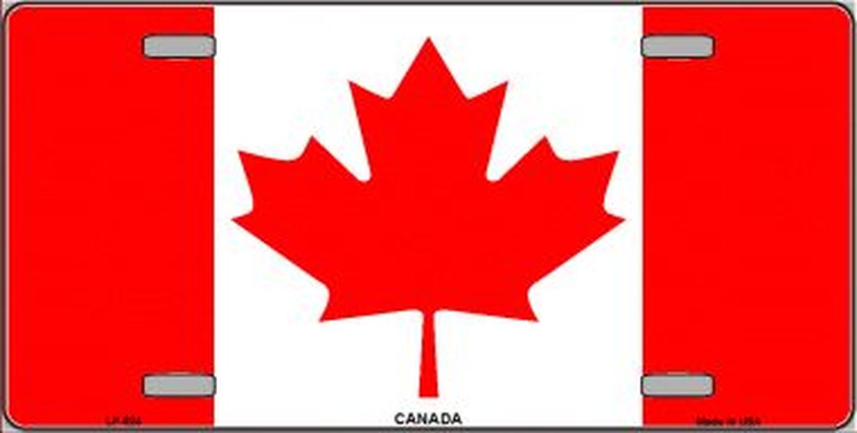 Canadian Flag License Plate Car Tag – Let's Print Big
