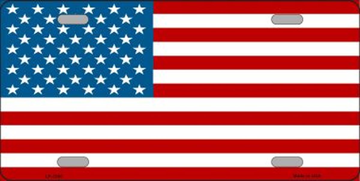 American Flag License Plate Car Tag – Let's Print Big
