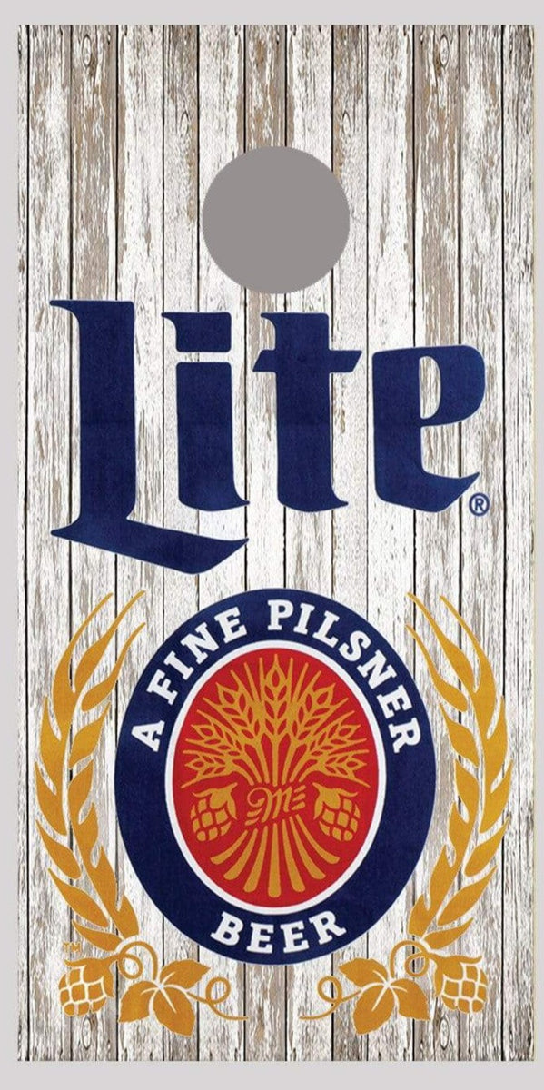 Miller Lite Cornhole Skin Beer Board Decal Wrap Sticker – Let's Print Big