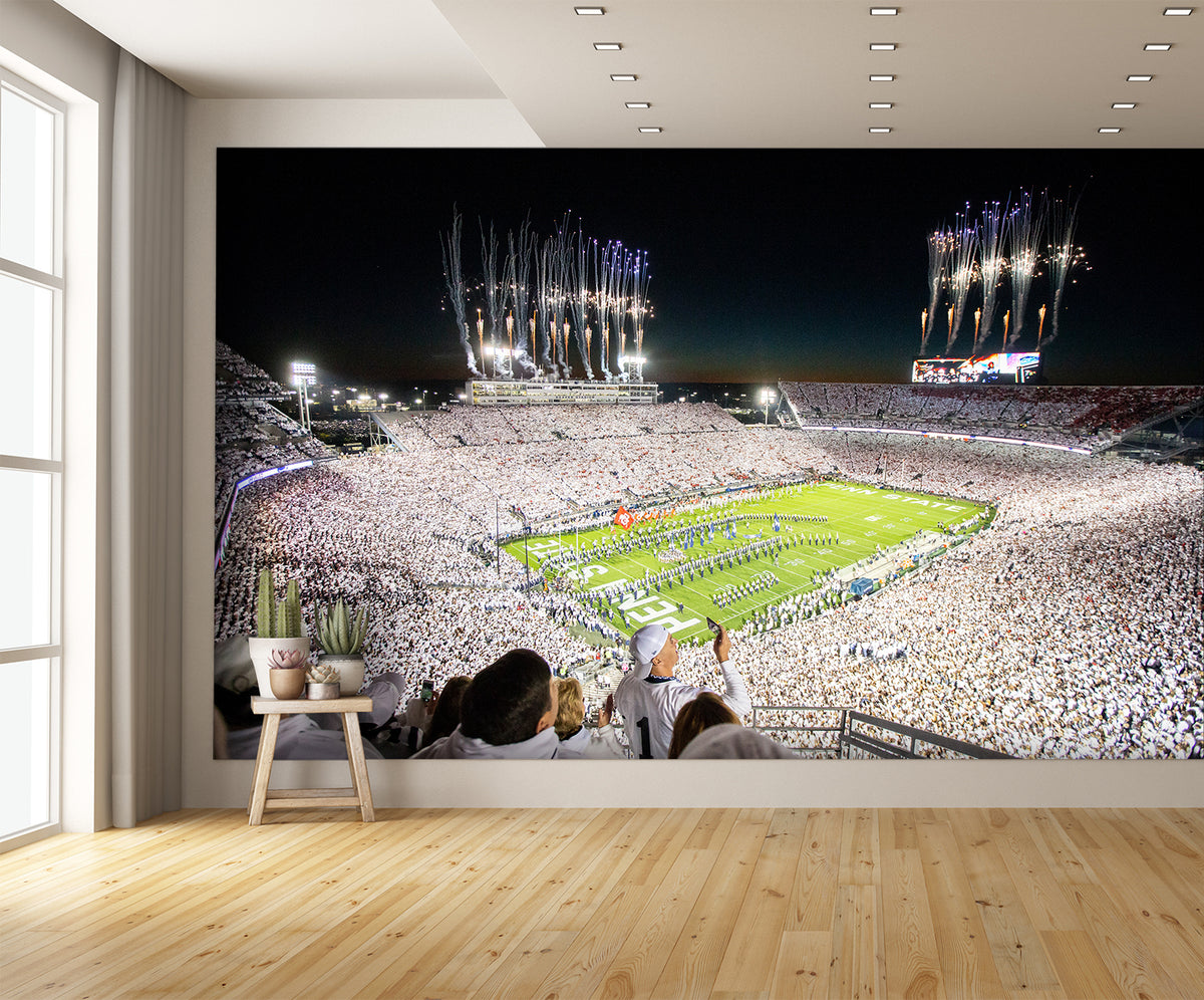 Penn State Whiteout Design 2 Football Stadium Custom Designed Wallpape ...