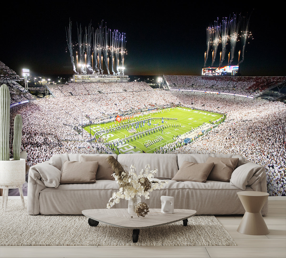 Penn State Whiteout Design 2 Football Stadium Custom Designed Wallpape ...
