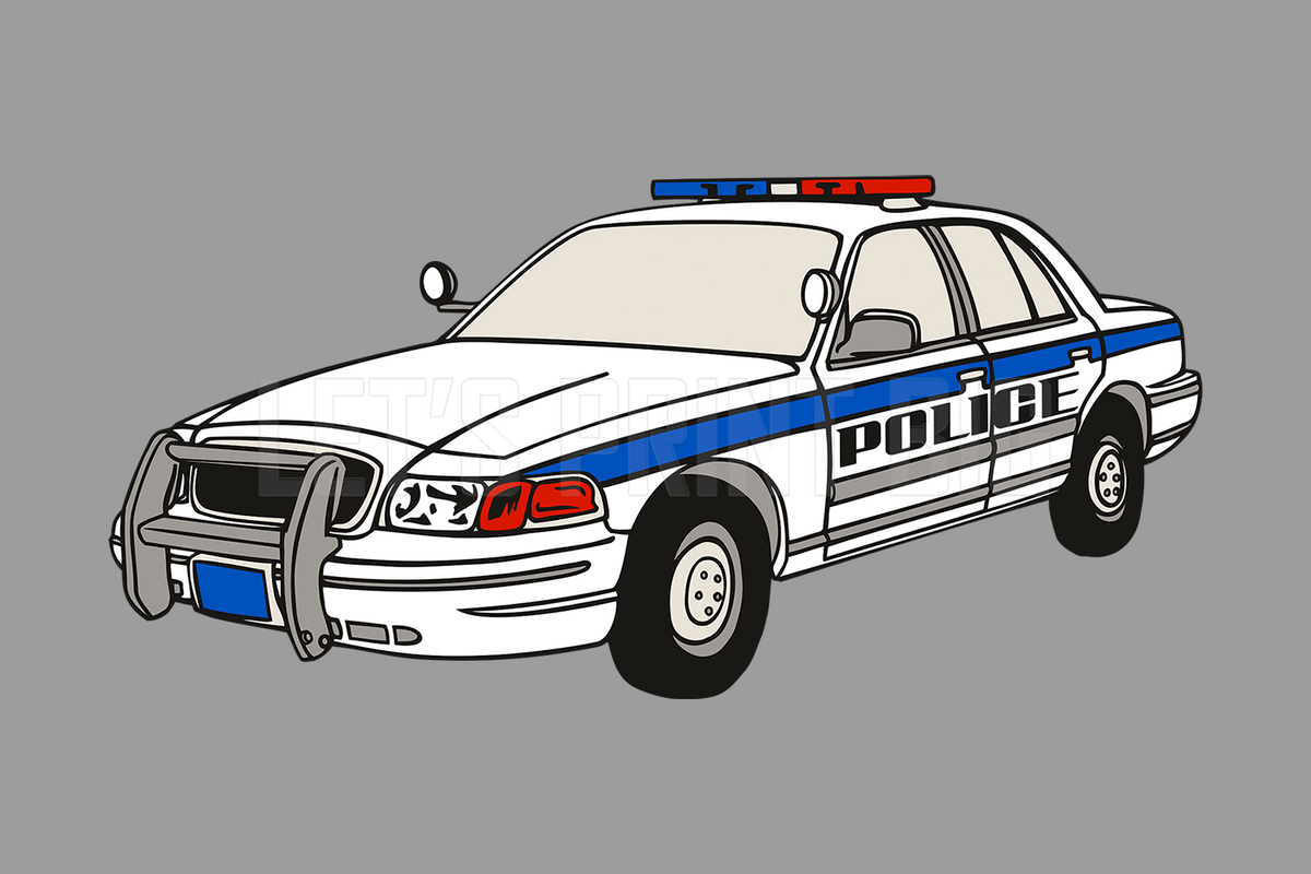 Car Art Police Car Wall Art Decal Sticker – Let's Print Big
