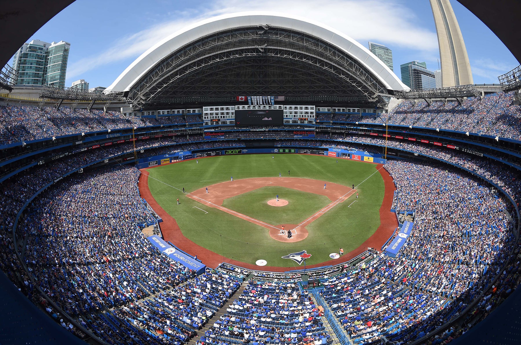 Toronto Blue Jays Rogers Stadium Fisheye Baseball Diamond Field Custom ...