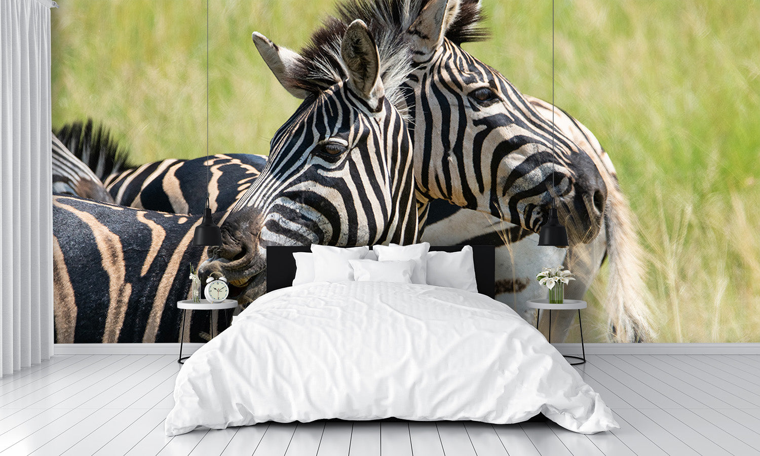Two Headed Zebra Wall Mural – Let's Print Big