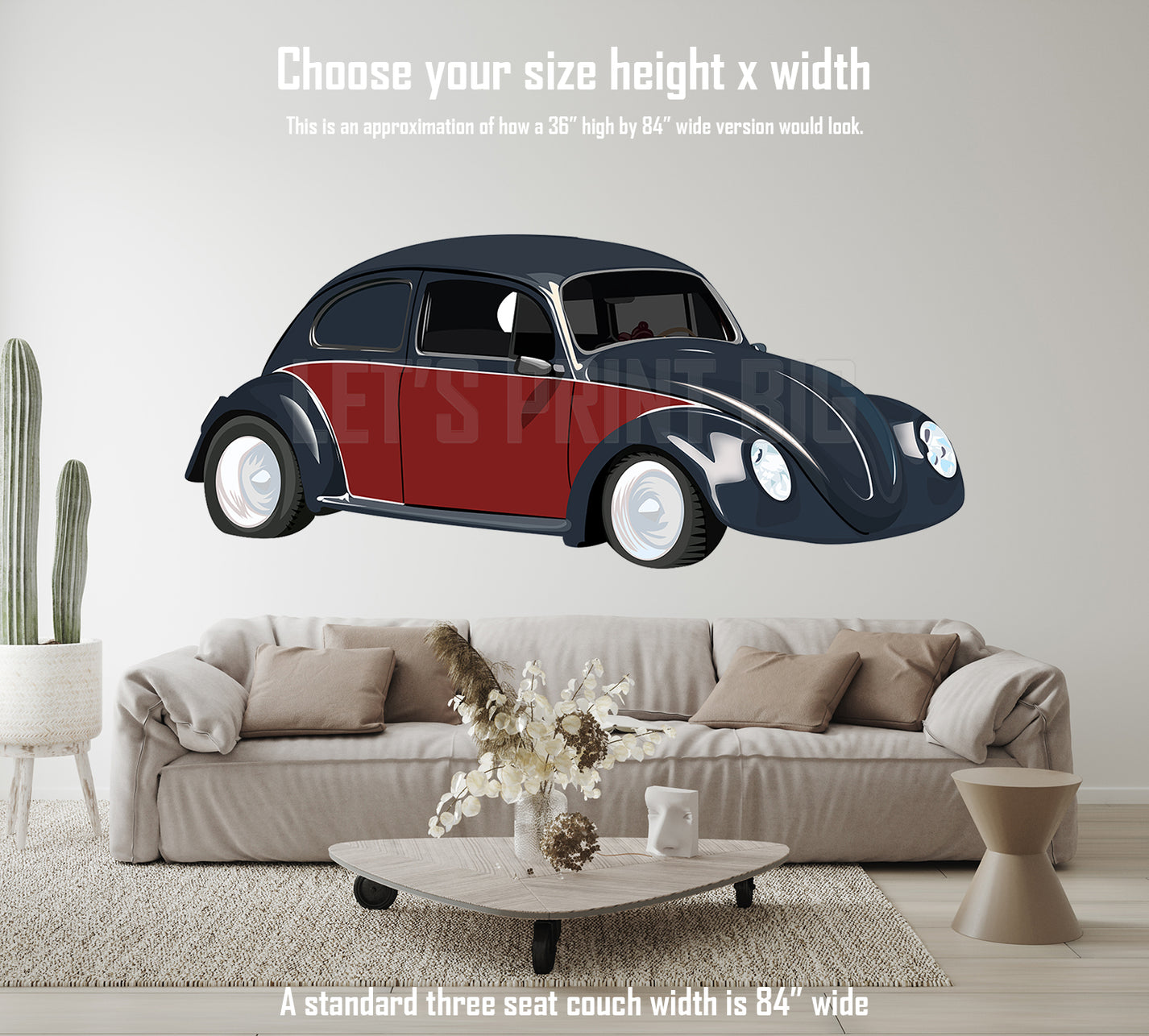 Car Art Volkswagon wall decal version 2 – Let's Print Big