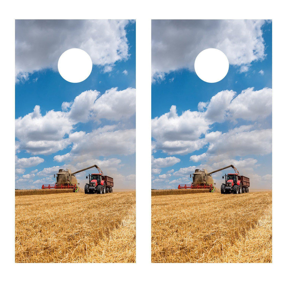 Harvest Combining Agriculture Farm Corn Hole Wrap Decal – Let's Print Big