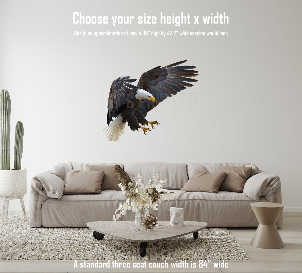 Bald Eagle 1 Large Wall Decal – Let's Print Big