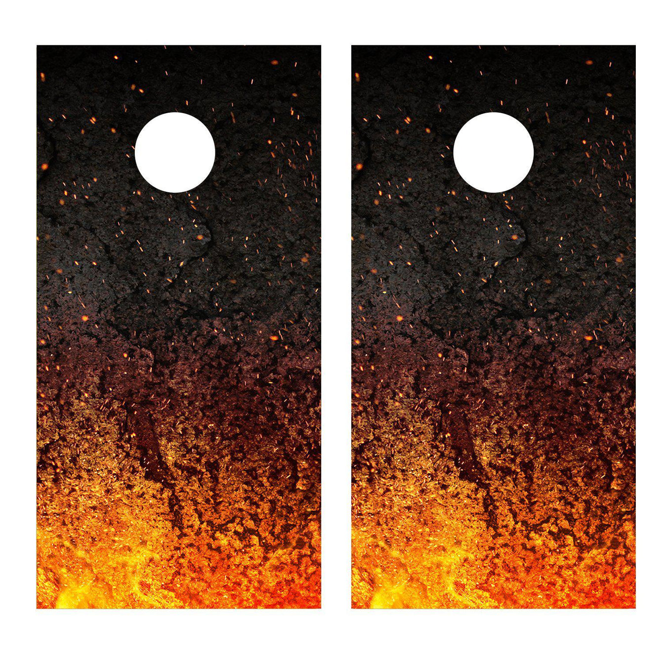 Fading Flame Design Cornhole Board Decal Set-2 Decals Bean Bag Toss ...