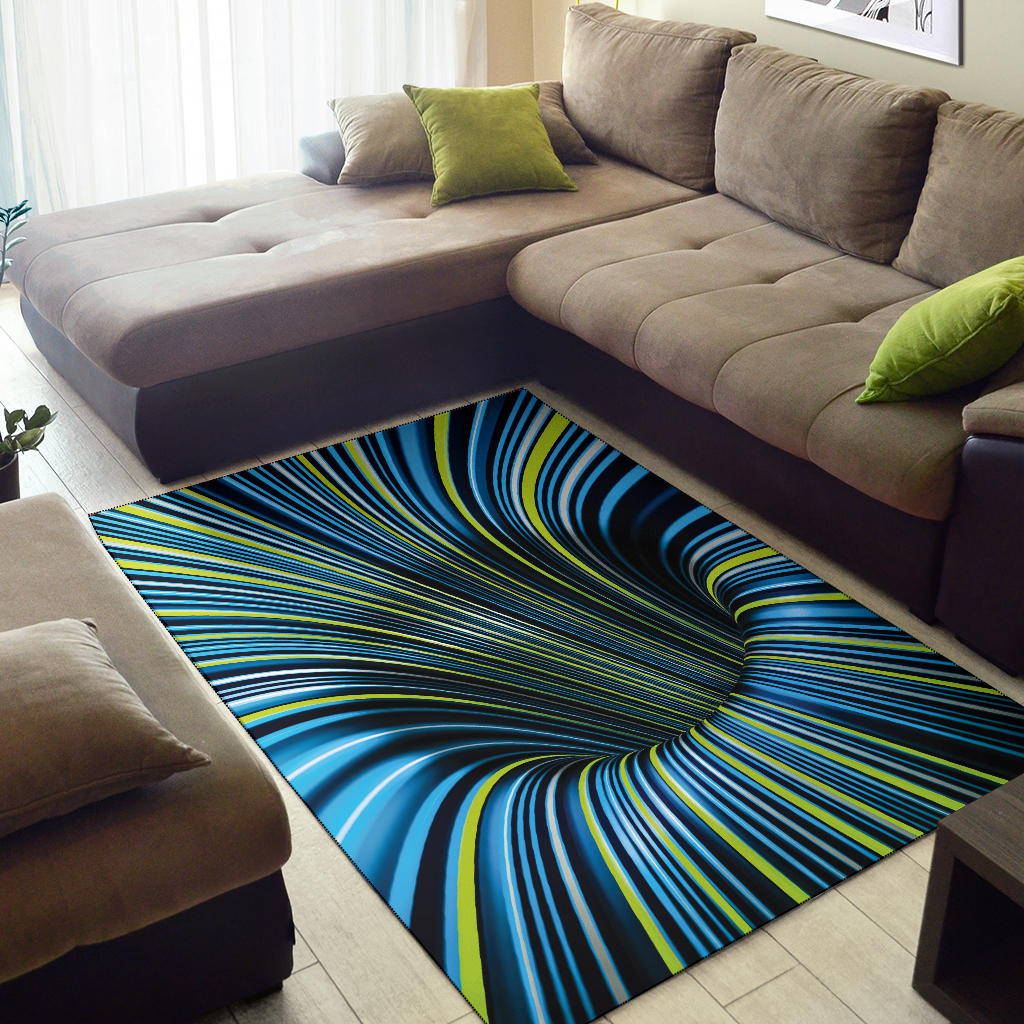 Tunnel Illusion Black Hole Area Rug – Let's Print Big