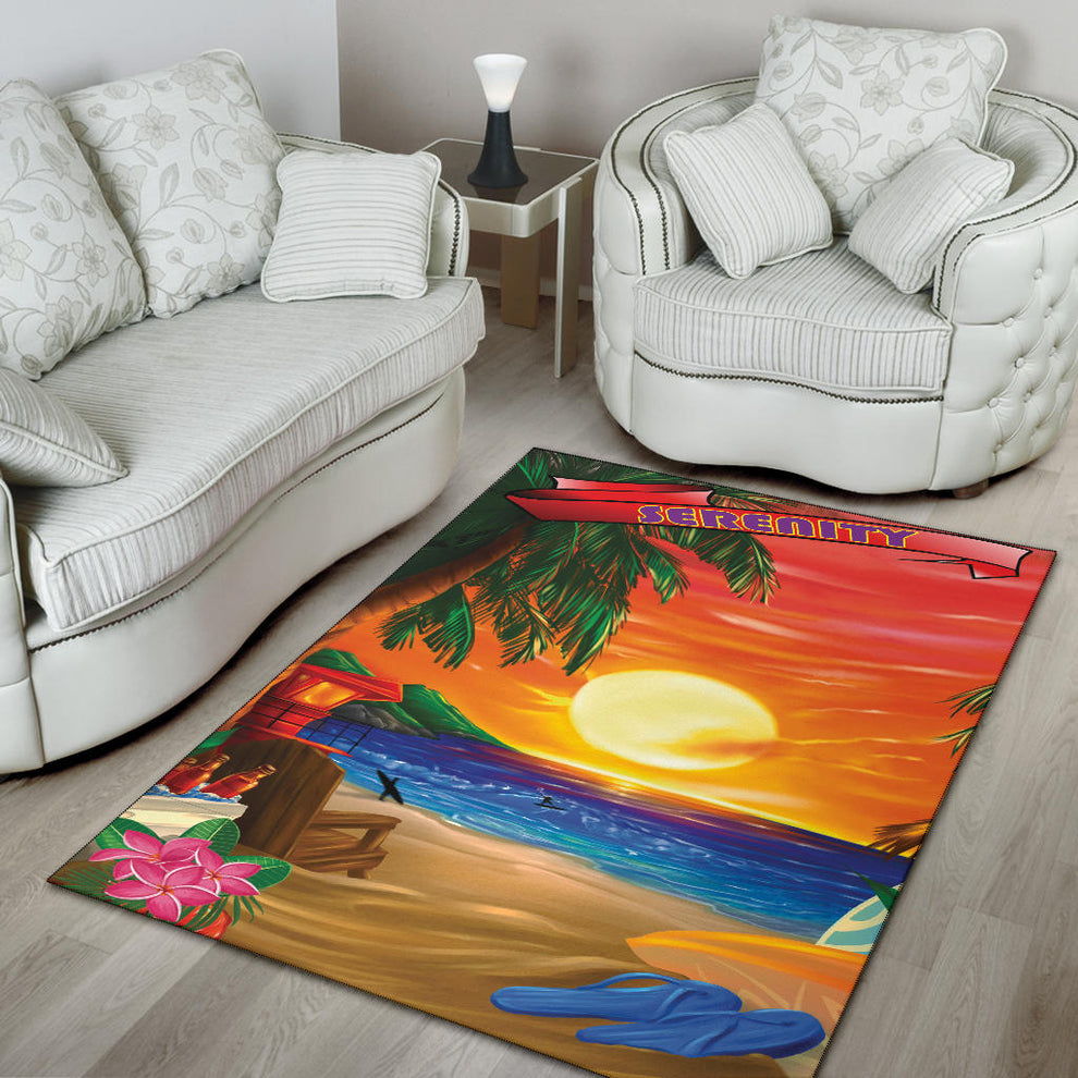 Serenity Sunset Relax Design Area Rug – Let's Print Big