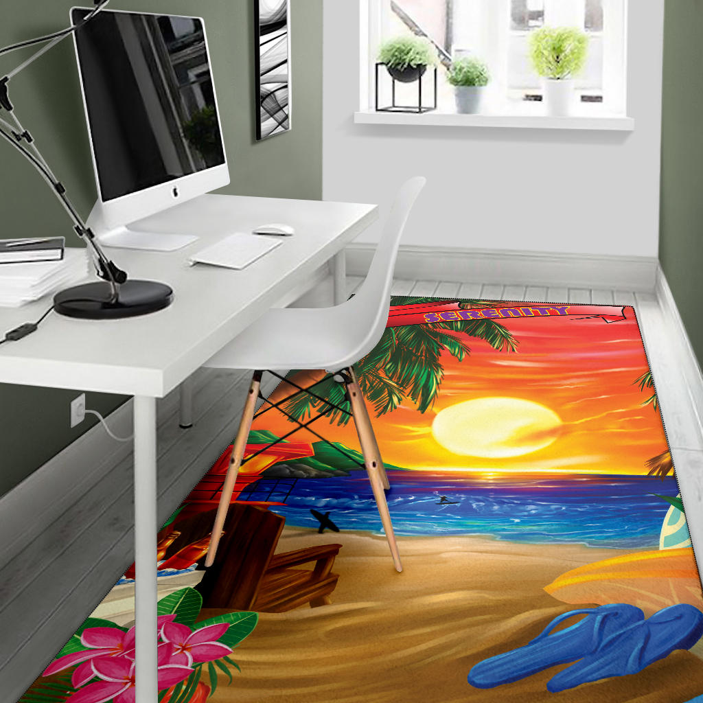 Serenity Sunset Relax Design Area Rug – Let's Print Big