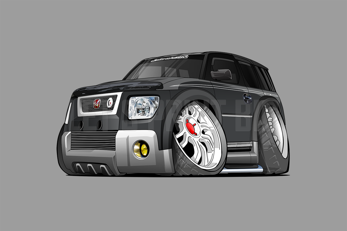 Honda Element car art Wall Decal – Let's Print Big
